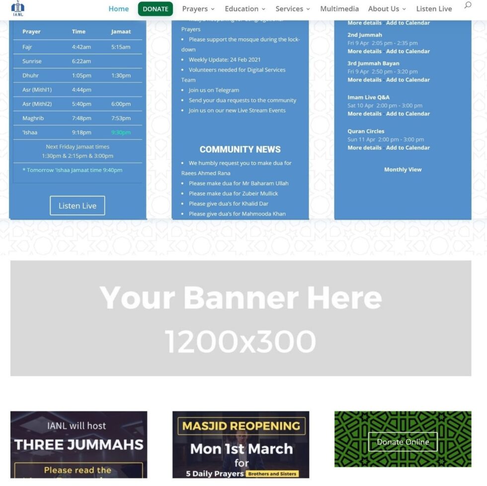 Promoting Your Organisation - IANL - Islamic Association of North London
